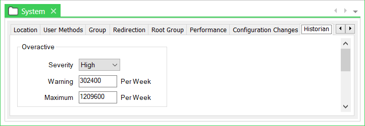 Core Configuration Guide Define The Maximum Number Of Historic Data Records Define The